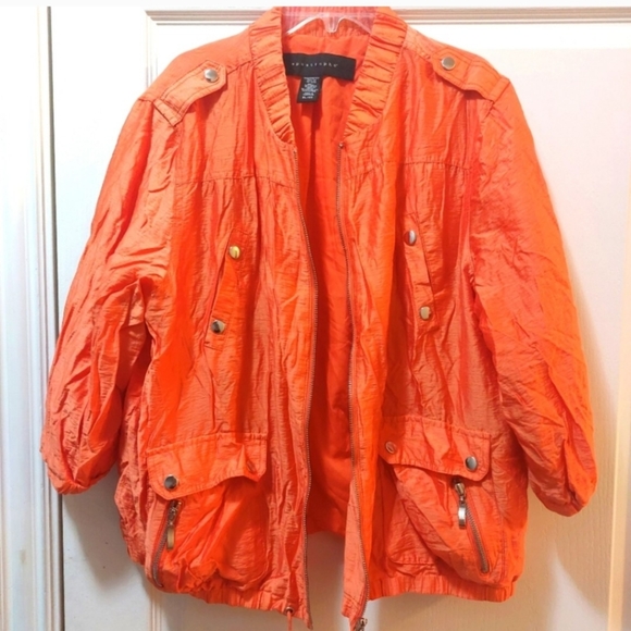 Apostrophe | Jackets & Coats | Apostrophe Woman Orange Jacket Xl | Poshmark